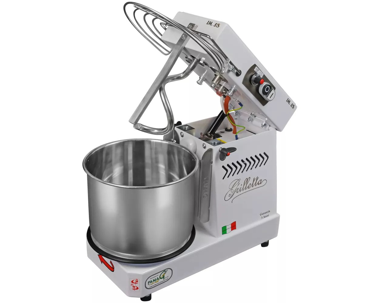 Famag Grilletta 5kg Dough Mixer - Variable Speed & Removable Bowl